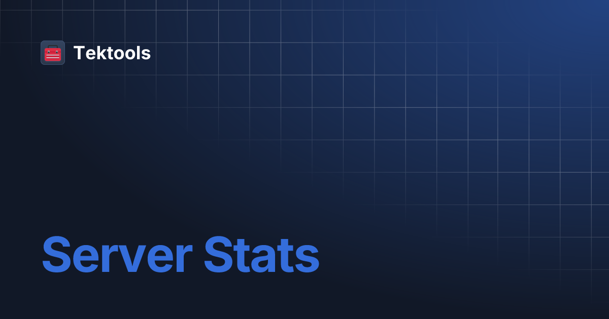 Server Stats | Tektools
