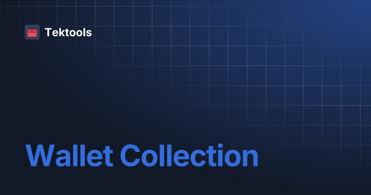 Wallet Collection | Tektools