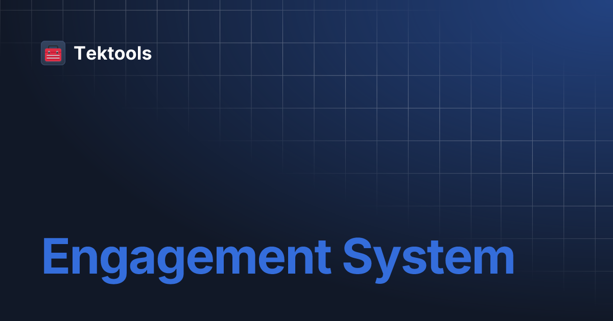 Engagement System | Tektools