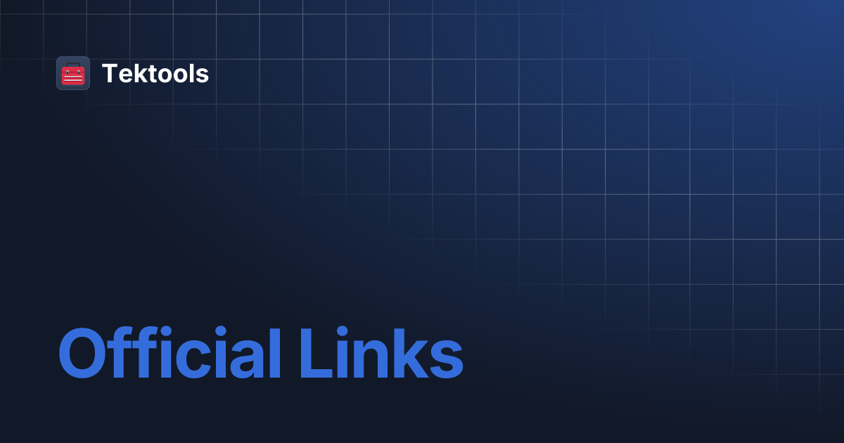 Official Links | Tektools